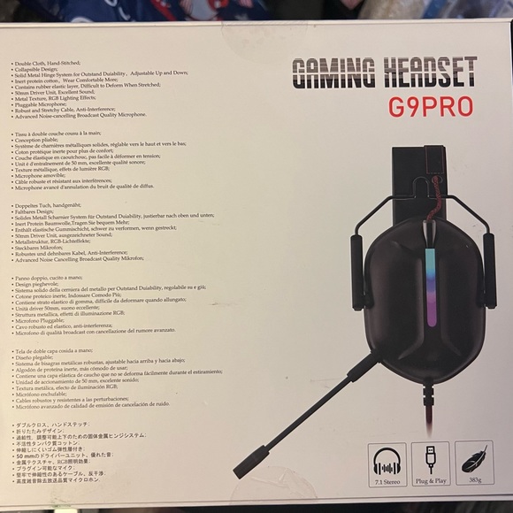 Video Games & Consoles | Tupargo G9pro 71 Surround Sound Foldable Rgb Light Gaming Headset Wmic ...